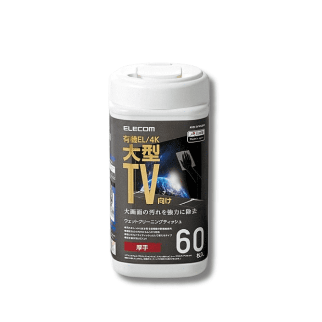 ELECOM - 日本製 無酒精液晶螢幕擦拭紙 |清潔電視機 專用 60枚入 - Shopee Monkey 賣貨仔