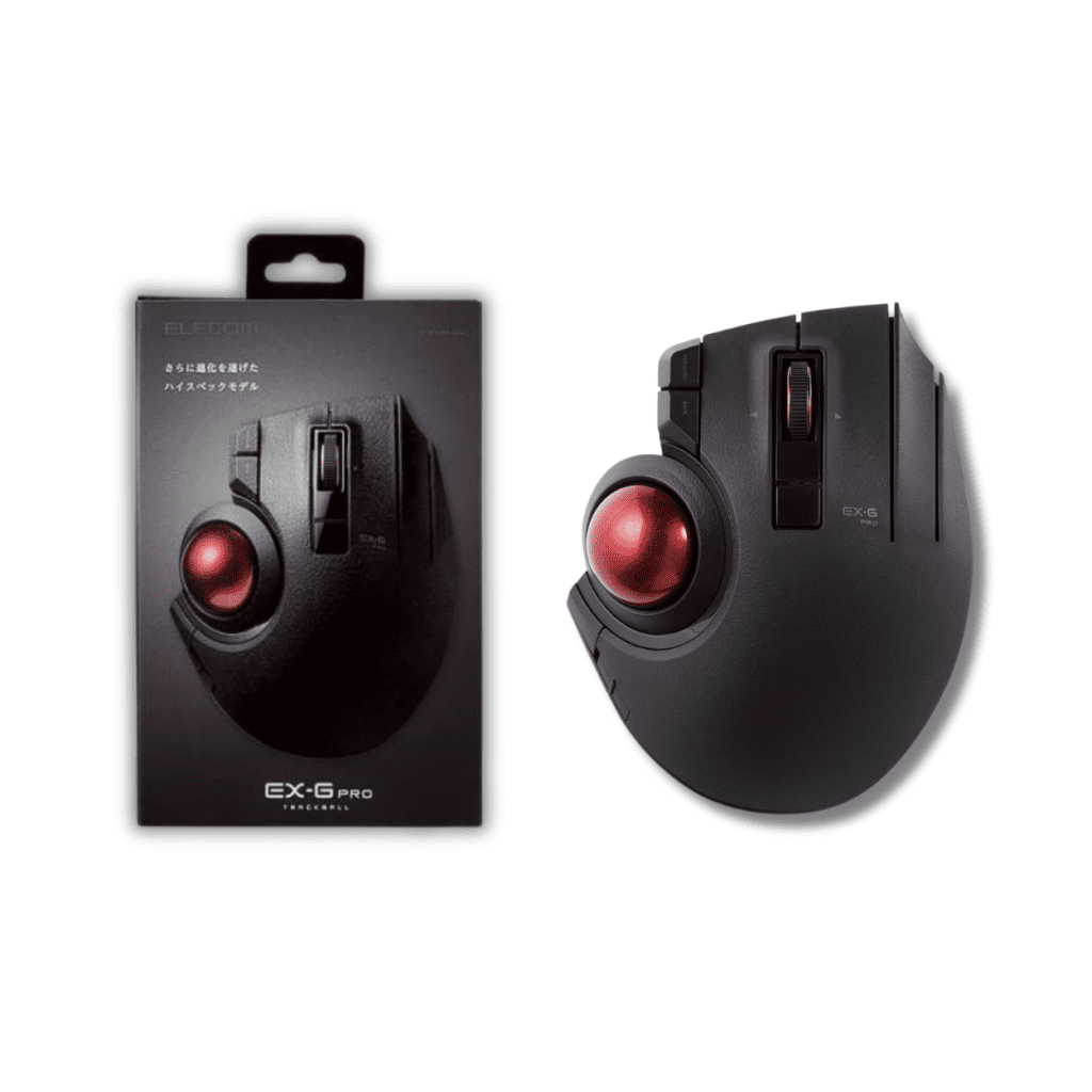 ELECOM - “EX-G PRO" 軌跡球滑鼠 (拇指操作型) ｜有線/無線｜藍牙｜8 按鈕功能｜人體工學設計｜電競級高性能光學感測器 - Shopee Monkey 賣貨仔